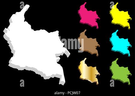 Colombia map. Borders of Colombia for your infographic. Vector country ...