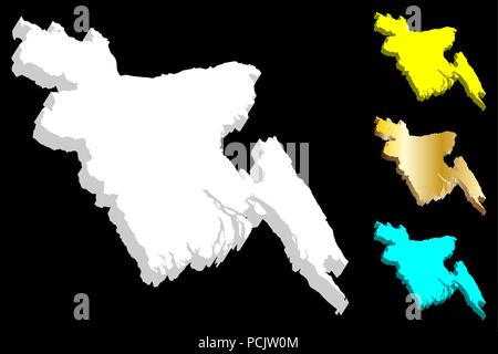 Bangladesh map. Borders of Bangladesh for your infographic. Vector ...