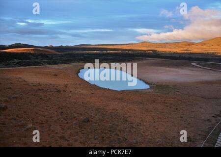 Krafla Lava Fields and The Natural Sulphur Pools Stock Photo - Alamy
