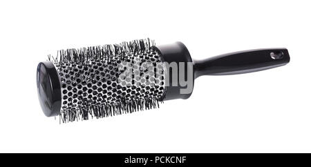 new round comb on white isolated background Stock Photo - Alamy