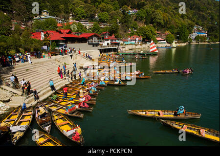 Indian people enjoying boat ride on the holy river ganges, banaras ...