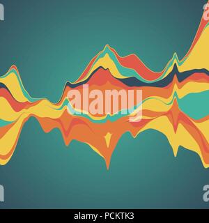 Big data visualization. Streamgraph. Futuristic infographic. Inf Stock ...