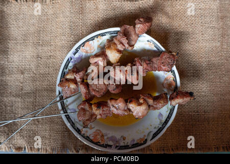 Sate Klathak or Klatak Satay, a traditional goat satay from Yogyakarta ...