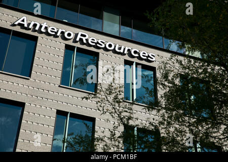 A logo sign outside of the headquarters of Antero Resources in Denver ...