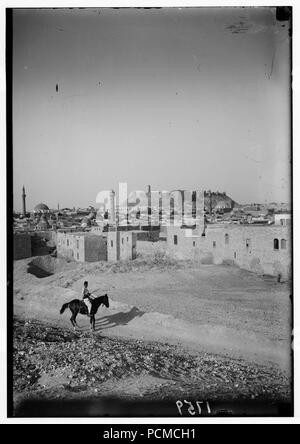 Aleppo (Haleb) and environs. Aleppo and castle from southwest Stock ...