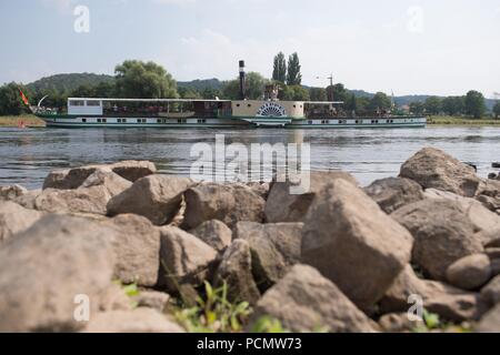 Dresden, Germany. 03rd Aug, 2018. So-called "Hungersteine" (lit ...