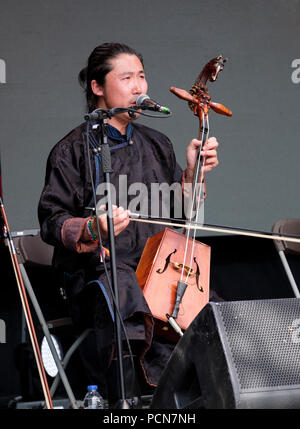 Mongolian horse head fiddle Stock Photo - Alamy