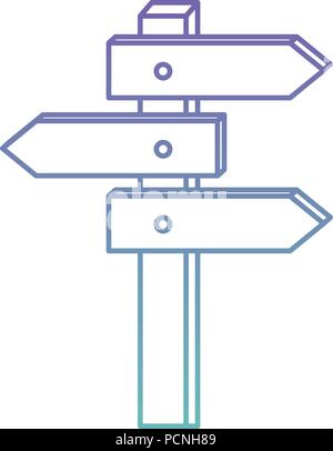 route wooden arrows signal vector illustration design Stock Vector ...