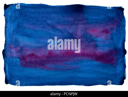 Watercolor background in turquoise, cyan, glaucous, navy, dark, blue ...