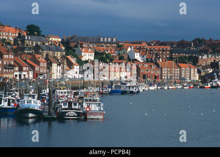 Whitby on the North Sea, home of Captain James Cook, England ...