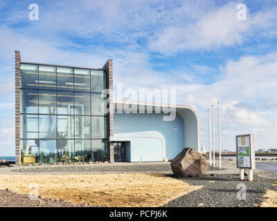 18 April 2018: Keflavik, Iceland - Vikingaheimar, a Viking museum in ...