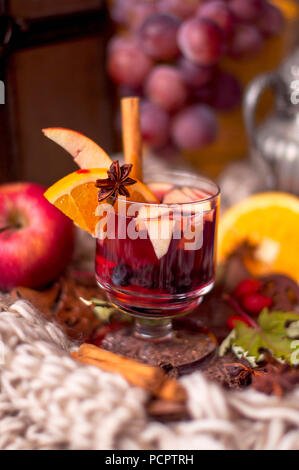 Aromatic and tasty mulled red wine with cloves and anise Stock Photo ...