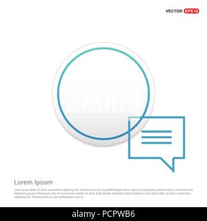 Speech bubble icon Hexa White Background icon template - Free vector ...