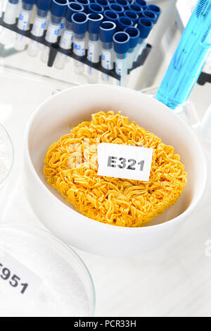 butylated hydroxytoluene (BHT) food additive, molecular model. BHT is ...