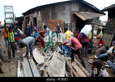 A Slum District Of Addis Ababa, Ethiopia Stock Photo: 176422358 - Alamy