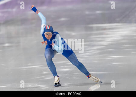 Hege Boekko (NOR) competiting in the Speed Skating - Womens' 1000m at ...