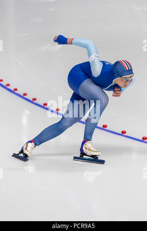 Hege Boekko (NOR) competiting in the Speed Skating - Womens' 1000m at ...