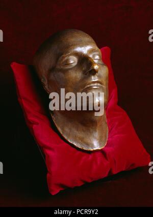 Death mask of Napoleon Bonaparte, Apsley House, London, c2000s. Artist ...