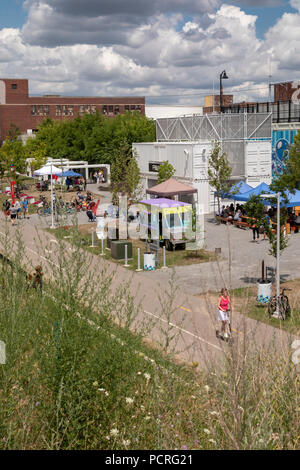 Detroit, Michigan - The Freight Yard, a beer and wine garden with ...