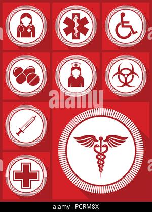 caduceus symbol in cross icon Stock Vector Image & Art - Alamy