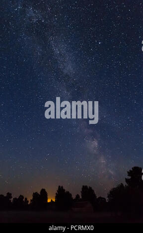 The Milky Way astrophotography: horizontal panoramic view of the galaxy ...