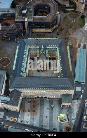 Aerial view, Bochum City Hall and Christuskirche Bochum and Bochum ...
