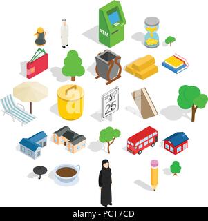 Venture capital isometric set of isolated compositions with icons of ...