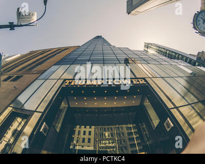 nyc, manhattan buildings, bottom point of view Stock Photo - Alamy