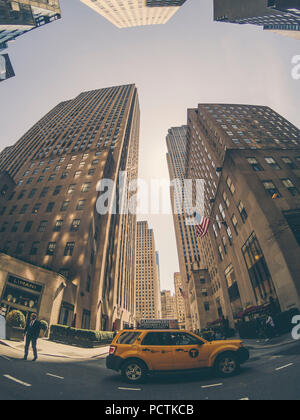 nyc, manhattan buildings, bottom point of view Stock Photo - Alamy
