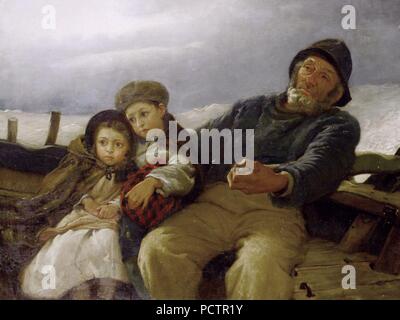 Emslie Alfred Edward - the Stormy Crossing Stock Photo - Alamy