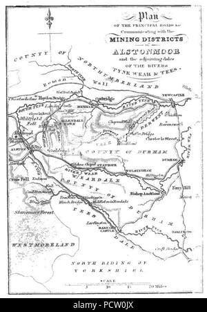 Alston Moor map Sopwith Stock Photo - Alamy