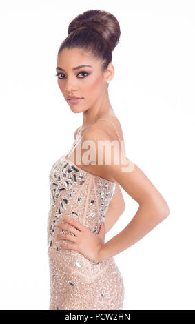 DORAL, FL - JANUARY 23: Zoe Metthez, Miss Switzerland 2014 poses is her ...