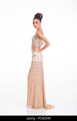 DORAL, FL - JANUARY 23: Zoe Metthez, Miss Switzerland 2014 poses is her ...