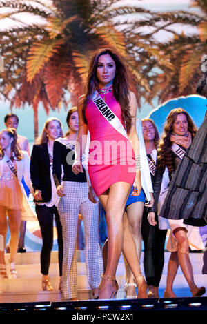 DORAL, FL - JANUARY 23: Lisa Madden, Miss Ireland 2014 poses is her ...
