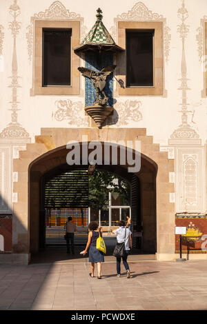 Spain, Barcelona, the CCCB center (Cultural center) restored by the ...