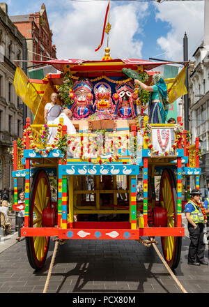 The Hare Krishna procession juggernaut,The annual Rathayatra Festival ...