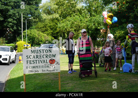 Muston, UK, 4 Aug 2018. Scenes from the annual Scarecrow Festival in ...