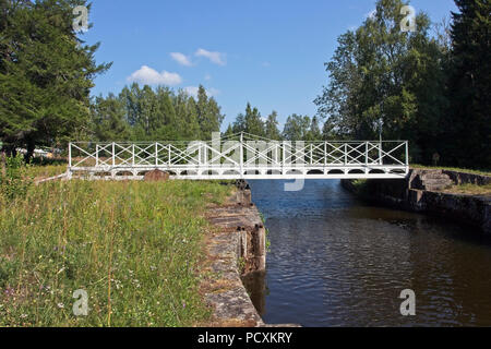 Retractable bridge over the old Saimaa canal at Kansola, Lappeenranta ...