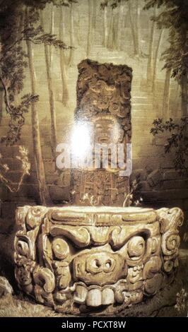 Altar and Stela D. Copán Stock Photo - Alamy