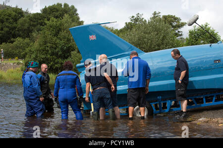 The restored Bluebird K7, which crashed killing Donald Campbell in 1967 ...