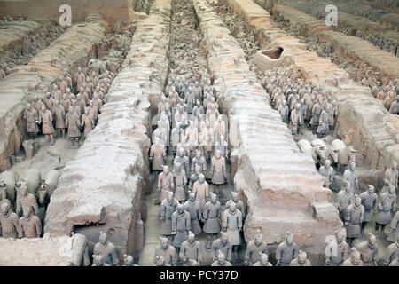Xian, China, 06 November 2015: Terracotta Warriors in Xian Stock Photo ...