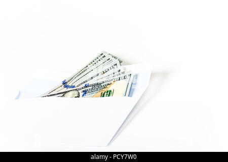 Money, diagonal shot of american one hundred dollar bills isolated on ...