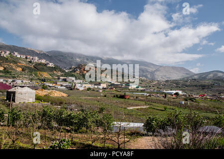 The beautiful Druze village of Majdal Shams in the Golan Heights Stock ...