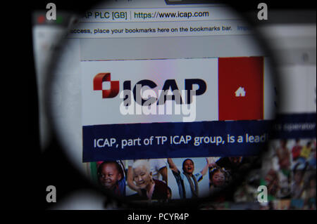 The NEX website seen through a magnifying glass Stock Photo - Alamy