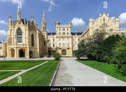 Lednice Chateau Czech Republic, Europe Lednice Castle Front View Stock ...