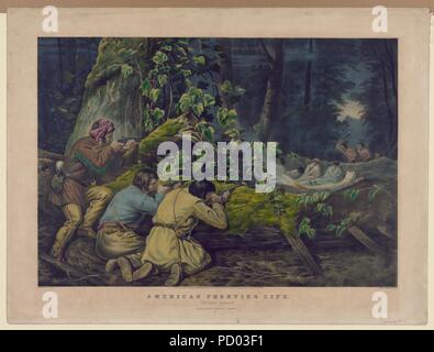 American frontier life: the hunter's stratagem Stock Photo - Alamy