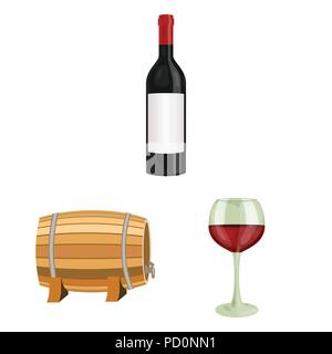 Wine products cartoon icons in set collection for design. Equipment and ...