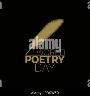 World Poetry Day logo icon design, vector illustration Stock Vector ...