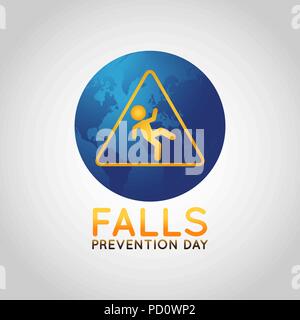 Falls Prevention logo vector icon illustration Stock Vector Image & Art ...