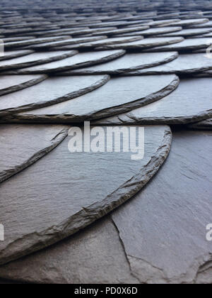Shale roof tiles Stock Photo - Alamy